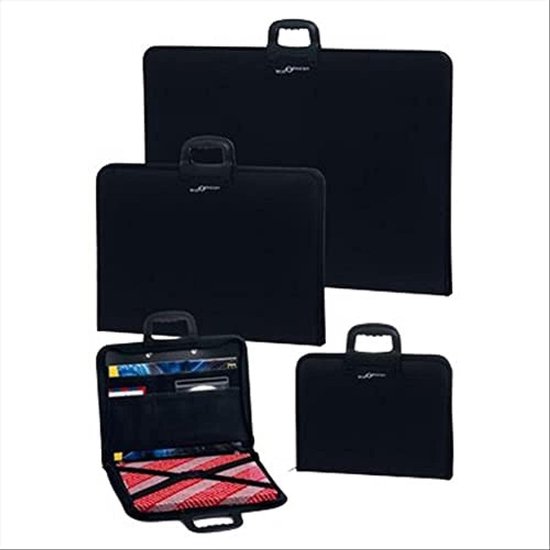 Zwarte Tekenmap Cordura met Greep Opslagruimte 55x38cm | bol
