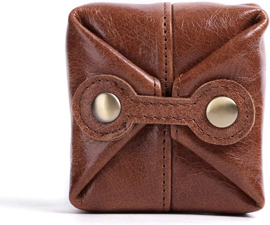 Mini Portemonnee Dames Leer Compact Casual met Rits en Vakjes | bol