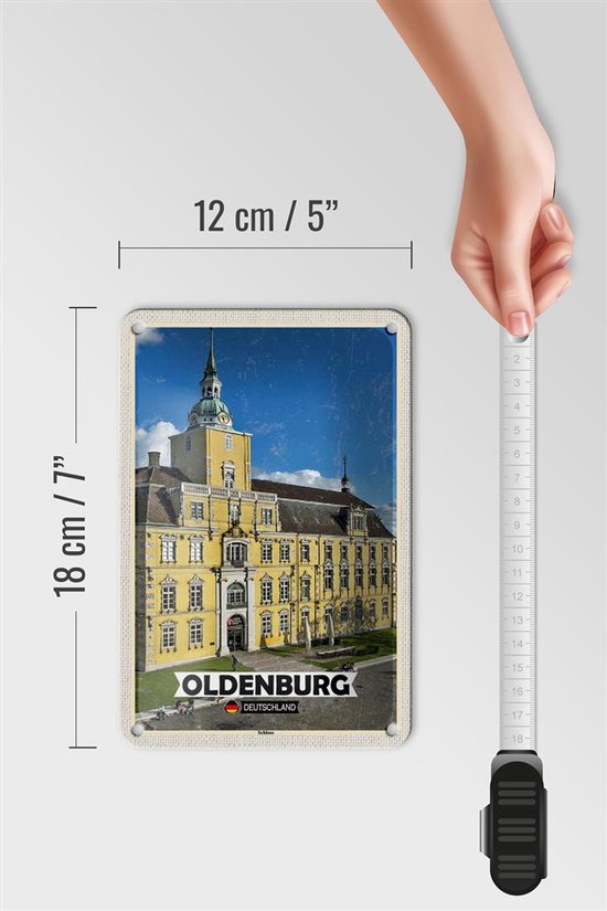 Blechschild Städte Oldenburg Schloss Architektur Deko 12x18cm Schild | bol