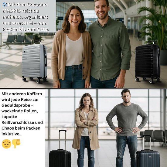 Handbagagekoffer voor Ryanair met TSA-slot - Ultralichte Hardshell ...