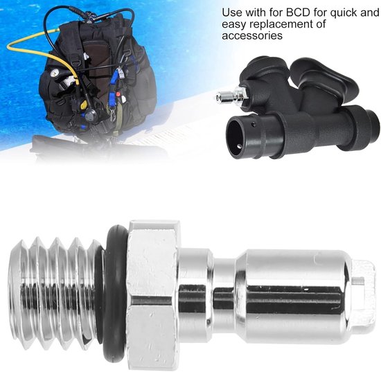 Diving Inflator Adapter - Chrome Plated Brass BCD Power - Diving ...