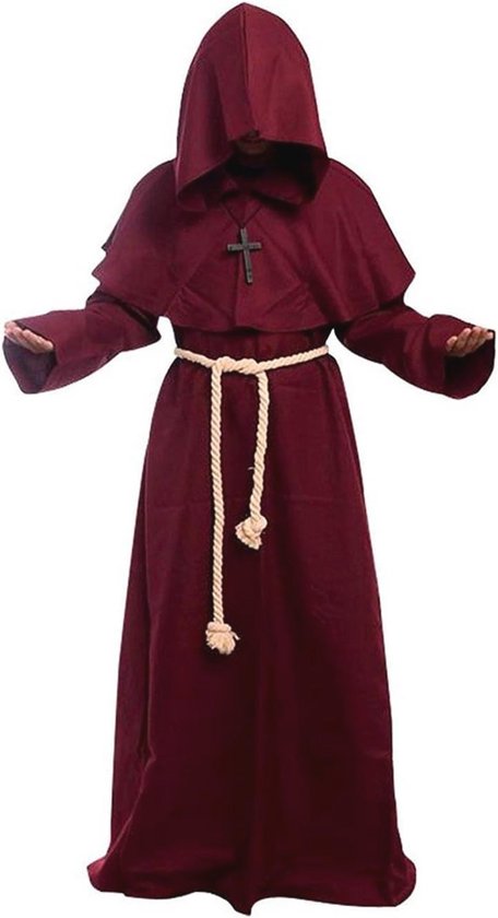 Middeleeuwse Renaissance Monnik Outfit met Capuchon | bol