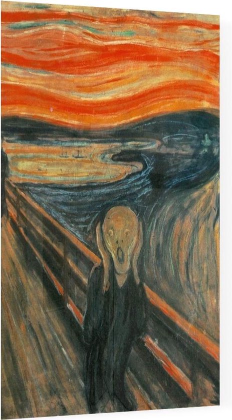 De Schreeuw, Edvard Munch - Foto op Plexiglas - 80 x 120 cm | bol.com