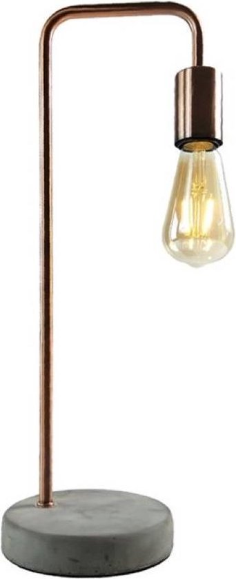 Rox Living Leeslamp Met Ledlamp 48 Cm Steen/koper Grijs/koper | bol.com