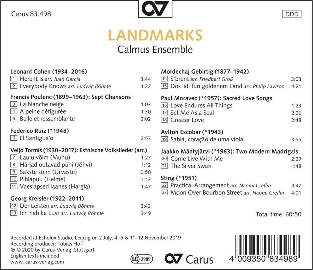 Calmus Ensemble - Landmarks (CD), Calmus Ensemble | Muziek | bol