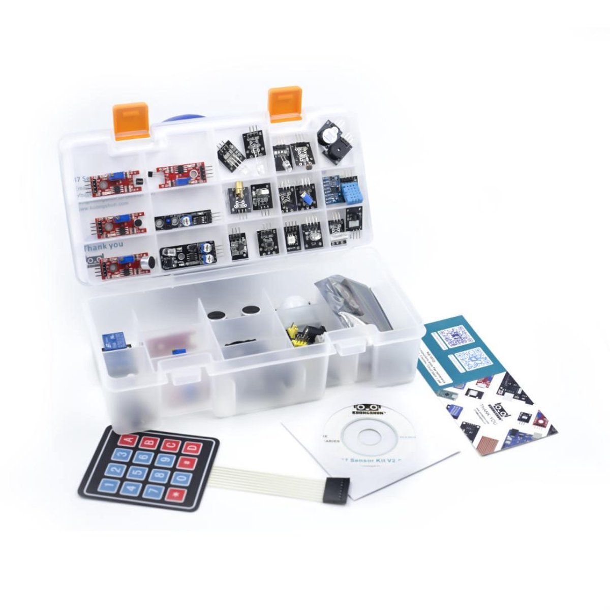 Arduino Sensoren Kit V2 - 37 Sensoren In 1 Opbergdoos - Arduino ...