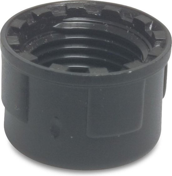 Eindkap PP 3/4" binnendraad 10bar zwart, per 10 stuks | bol