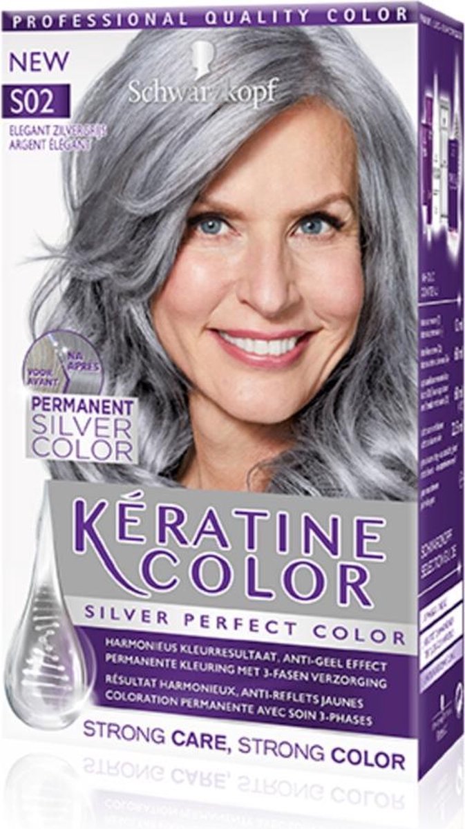 Schwarzkopf Keratine Color Silver - S01- Elegant Grijs Haarverf - 1 ...
