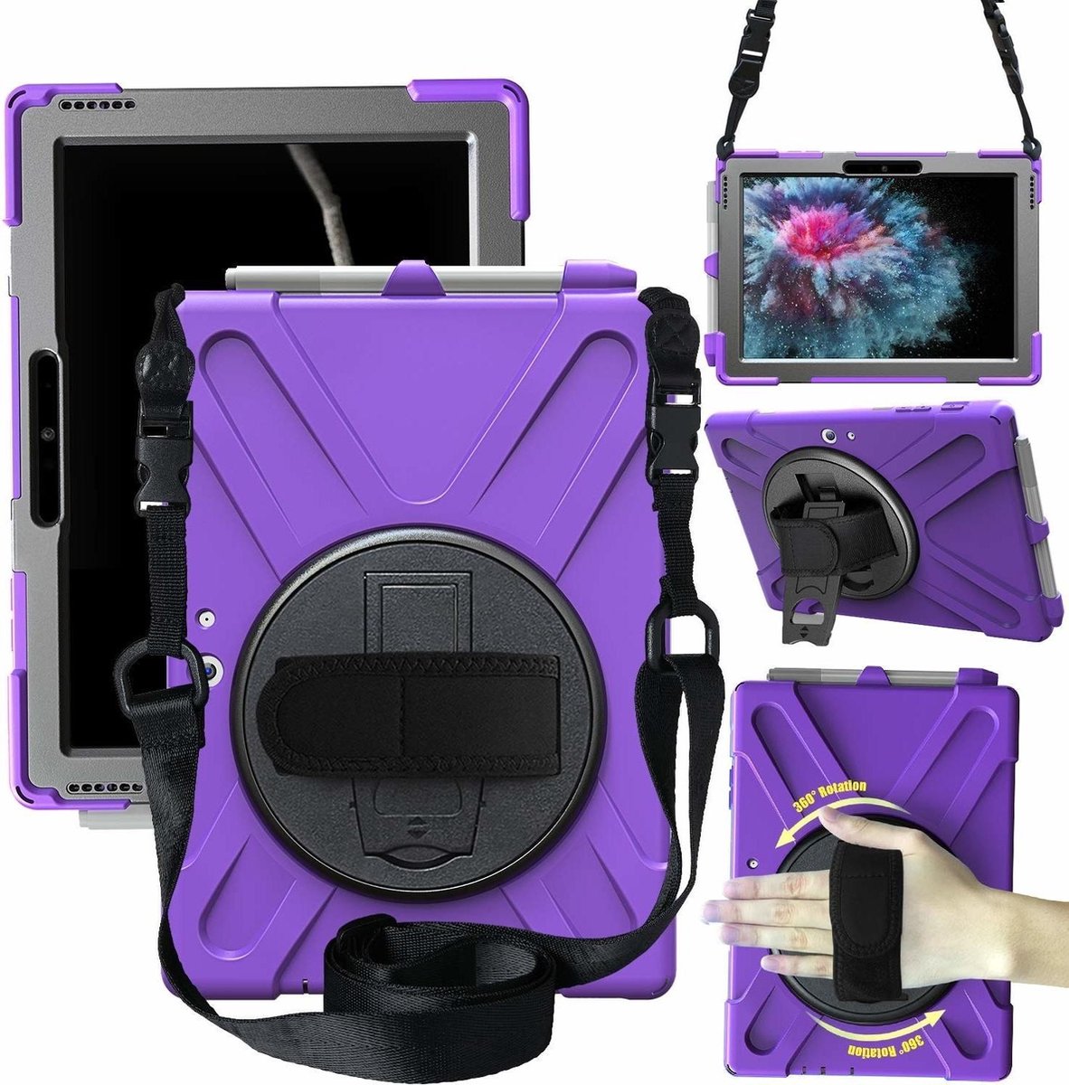 Microsoft Surface Pro X Cover - Hand Strap Armor Case Met Surface Pen ...