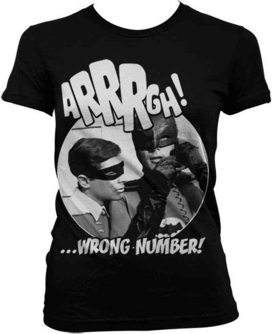 DC Comics Batman Dames Tshirt -L- Arrrgh Wrong Number Zwart | bol