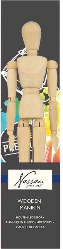 Houten ledenpop/tekenpop man anatomie 30 cm - Modelpop mensen tekenen ...