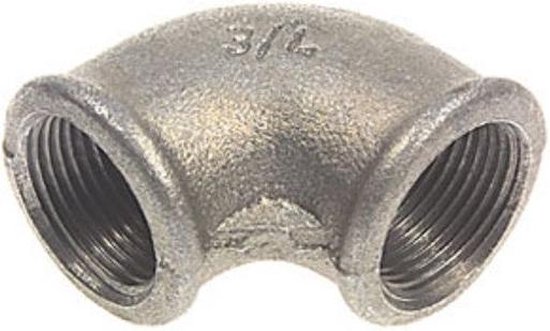 Nefit Ind Nr90 knie 90° met 2 x binnendraad 1/2 x3/8 zwart | bol