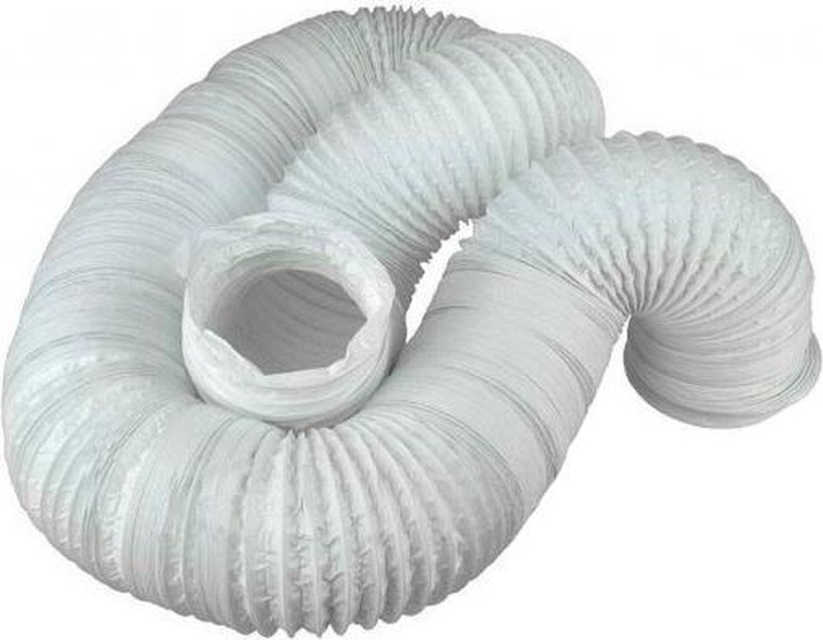 Flexibele slang afvoerslang pvc wit luchtafvoer - 15mtr - diameter ...