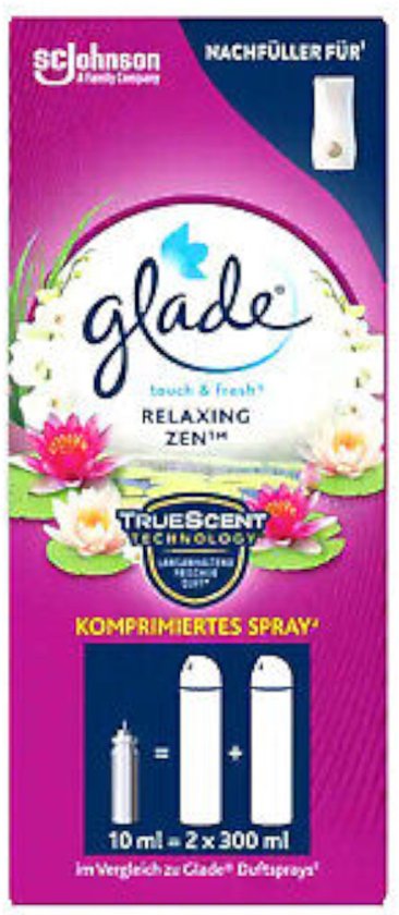 Glade Mini spray Luchtverfrisser Touch & Fresh Relaxing Zen navulling ...