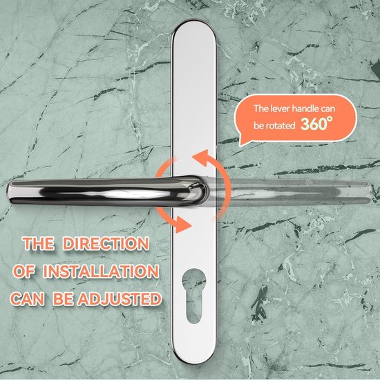 Gepolijst RVS UPVC Deurklink Hendel - Geschikt voor Kozijnen met 92mm ...