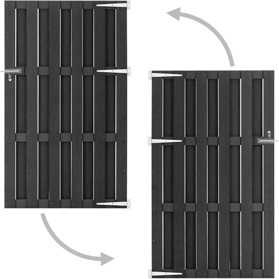 Tuinpoort WPC - Terrasdeur Hek - Privacy Veiligheid - Weerbestendig ...