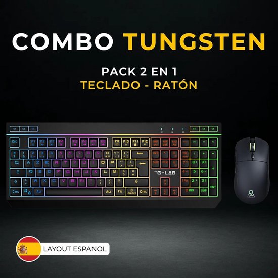 Draadloos Gaming Toetsenbord en Muis Set - Tri-Connectiviteit RGB en ...