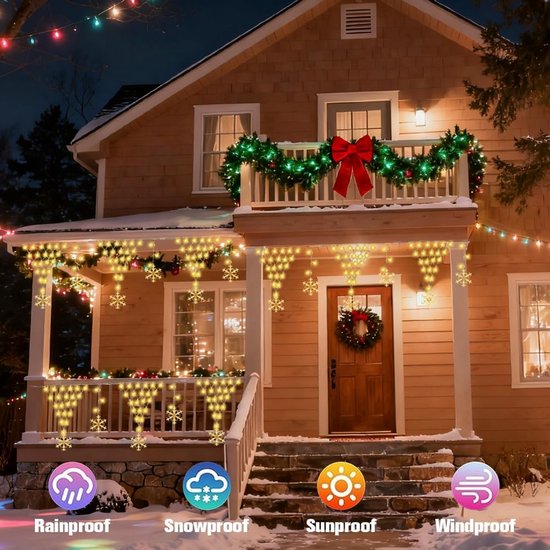 LED Kerst Netverlichting Buiten - 4 Meter met 196 Lampjes en 8 Modi | bol