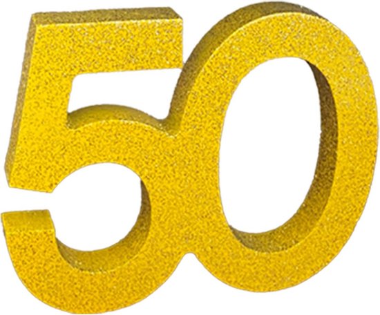 Groot Zelfstandig Staan Glitters Getal 50 Decoratie Tafel Middenstuk | bol
