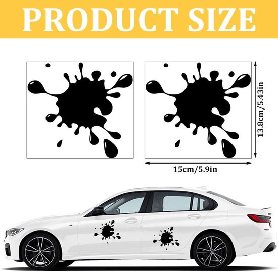 Autostickers - Set van 5 waterbestendige 3D stickers voor auto ...