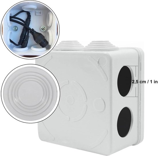 Waterproof IP55 Junction Box - Surface-Mounted Plastic - 85 x 85 x 50 ...