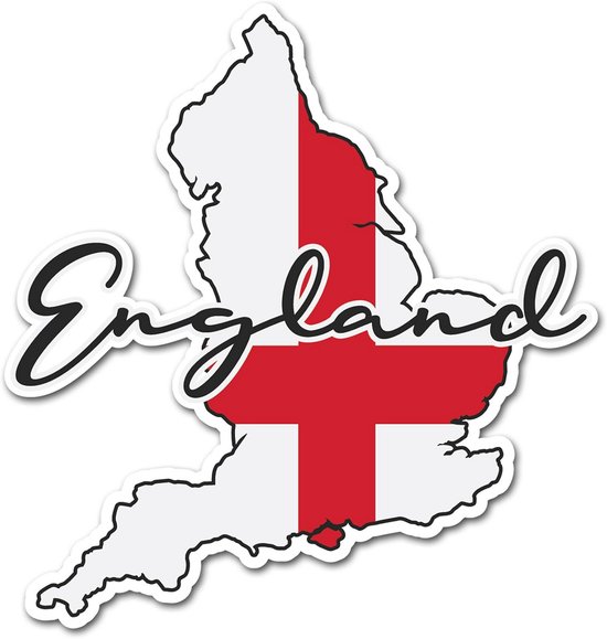 2 Stuks 10cm Engeland Vlag Stickers - Vinyl Kaart & Reizen Decoratie | bol