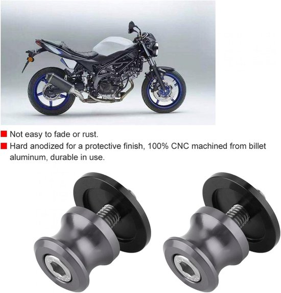 Swing Arm Spool - 2pcs - 6mm - Motorcycle CNC Rear Stand - Swing Arm ...
