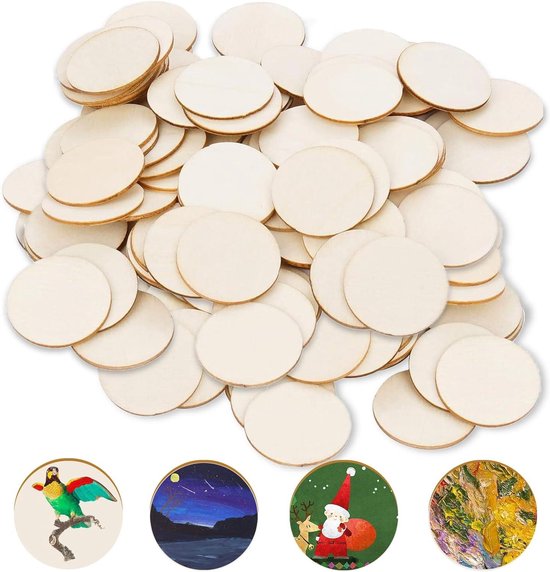 Houten Zeshoekige Schijven Set - 50 stuks, Beukenhout, 5 cm Diameter ...