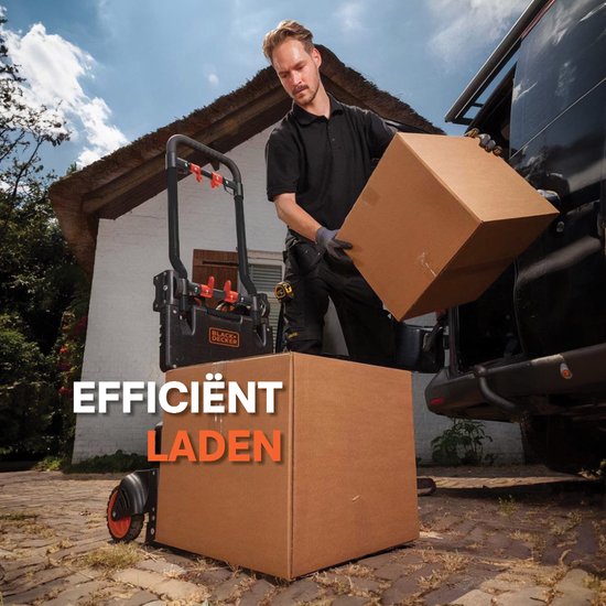 BLACK+DECKER 2-in-1 Steekwagen en Plateauwagen - Steekkar max. 55KG ...