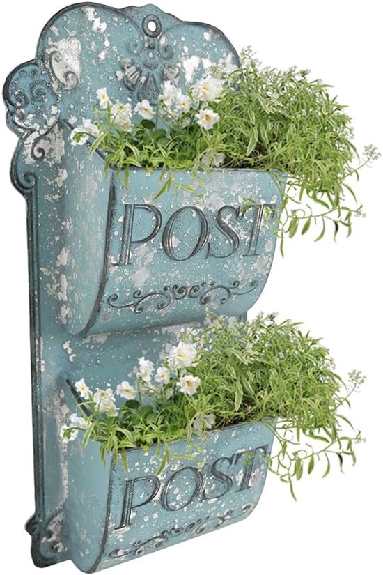 Metalen Wandplanter voor Binnen en Buiten - Decoratieve Muurvaas voor ...