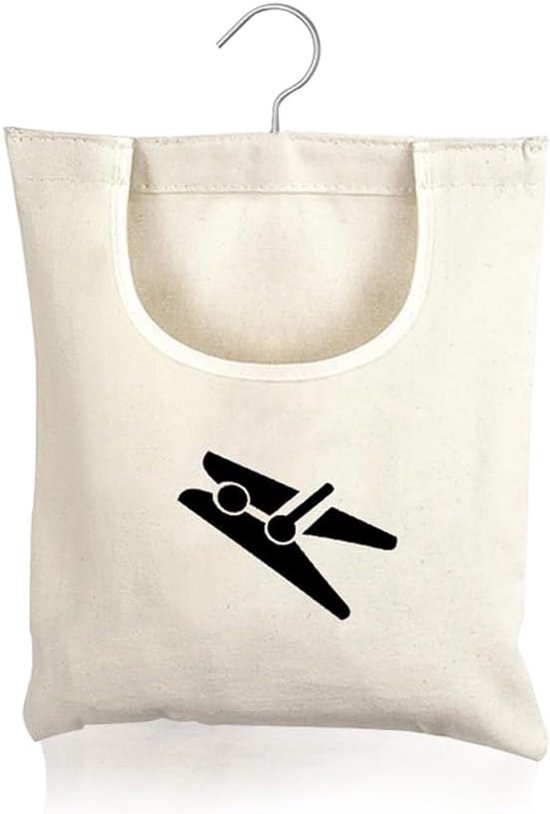 SNQ Wasknijperzak met haken voor wasknijpers, voor buiten, wasknijpertas, stof,... | bol