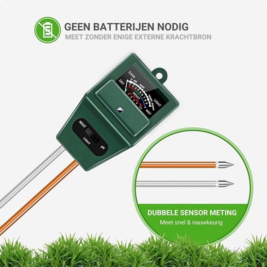 PH Meter Grond - Vochtmeter Bodem Planten - Vochtigheidsmeter Planten ...