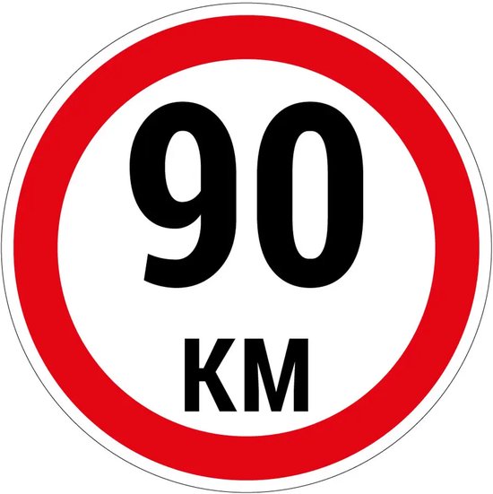 90 km sticker - 10 cm | bol