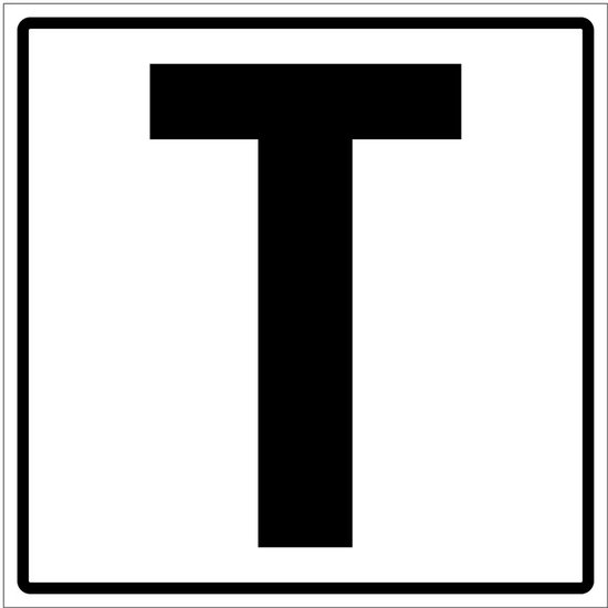 Letter T sticker - 20 x 20 cm | bol