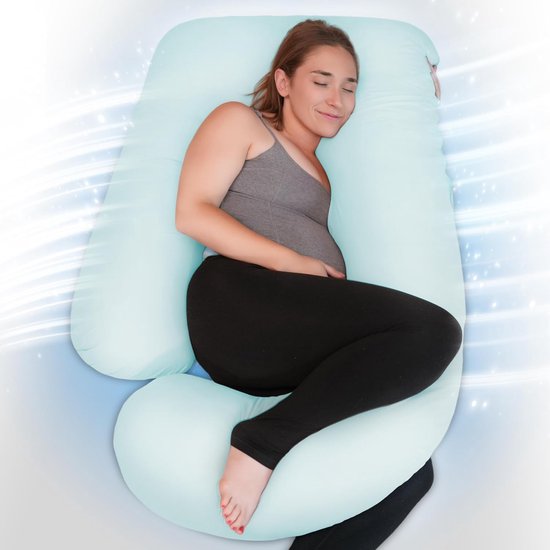 Ergonomisch J-Vormig Kussen voor Zwangere Vrouwen en Zijslapers met ...