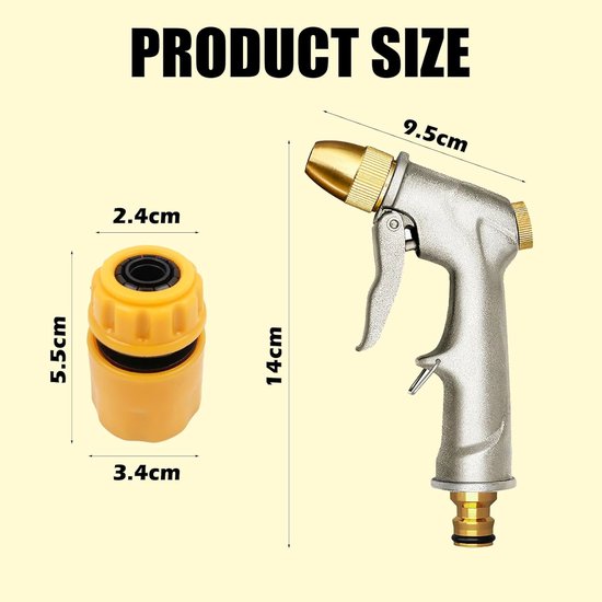 Professioneel Tuinslang Spuitpistool - Heavy Duty Metalen Ontwerp ...