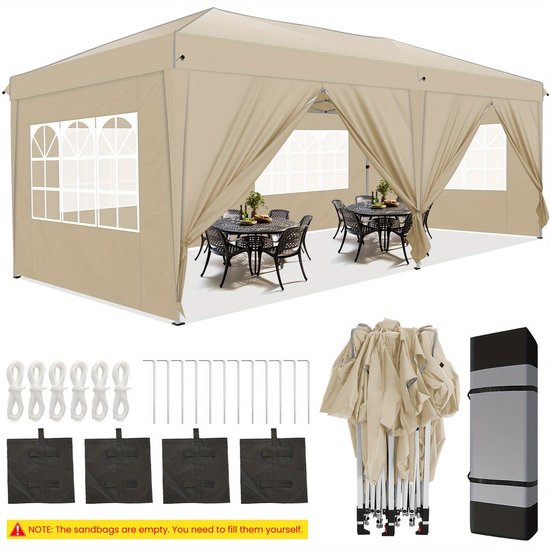 Pop-Up Tent – Overkapping – Partytent – Markttent – Tuinentent – 3x6 ...