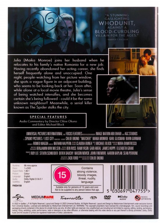 Watcher [DVD] (Dvd), Tudor Petrut | Dvd's | bol