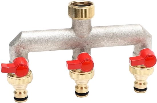 Inovra Plus - 3-weg waterverdeler met messing aansluiting en kogelkraan voor... | bol