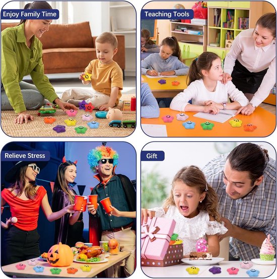 Allecto Plus - 36 Stuks Anti-stressballen - Knijpballen met Gezicht ...