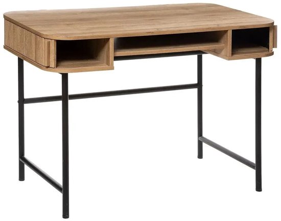 Bureau Eik met Lade & 2 Deuren - Bureau met Lades (105 x 60 x 75 cm ...
