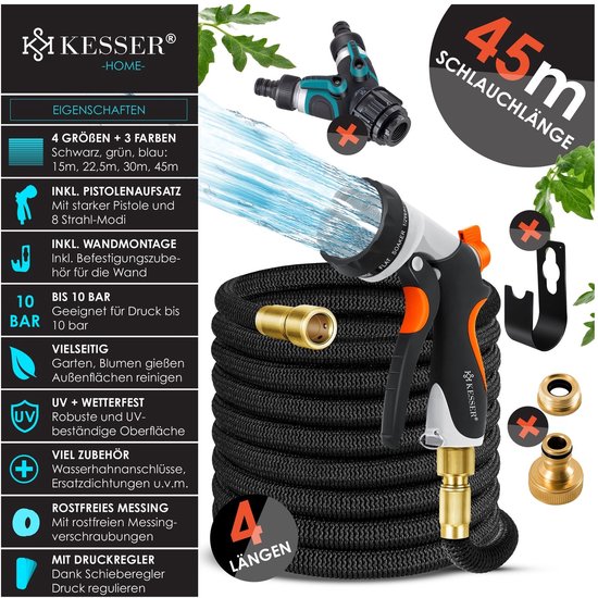 KESSER® Premium Tuinslang Flexibele Waterslang Uitbreidbare Flexibele ...
