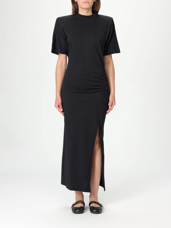 Maxi Dress Side Slit Relaxed Fit Wo - Black Dresses | bol