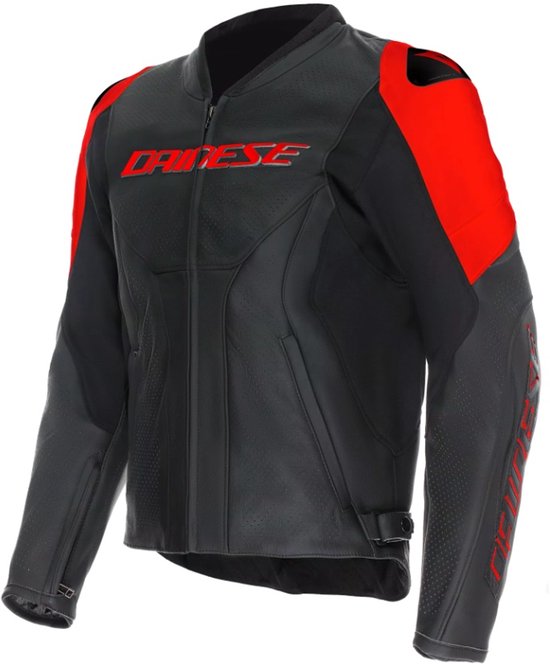 Dainese Racing 5 Perforated Zwart Rood Leren Motorjas - Maat 58 - Jas | bol