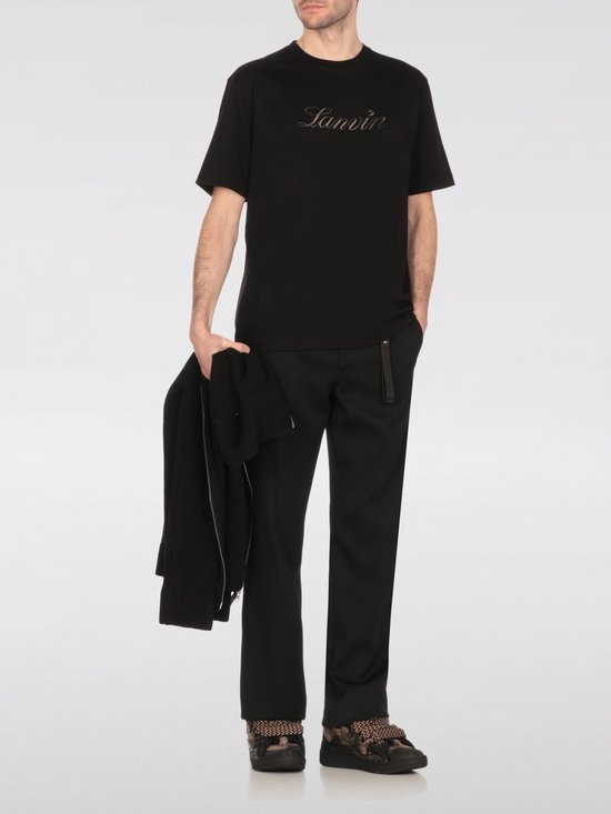 Lanvin Logo Embroidered Tee - Black T-Shirts | bol