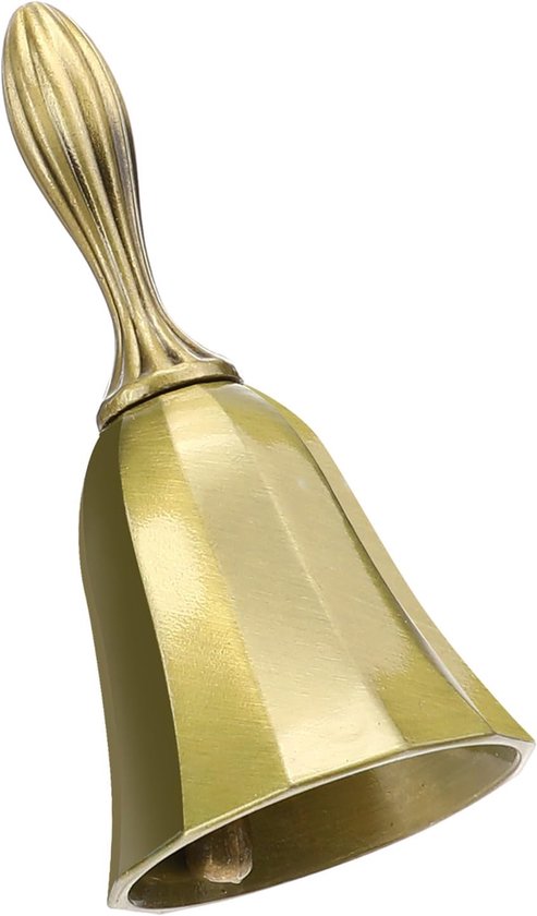 Hand Call Bell - Solid Brass Ringing Bell met Handle - Vintage Bell ...