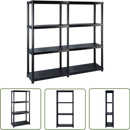 vidaXL Kast - Opbergruimte - Opbergrek 4-laags 122x30,5x130 cm ...