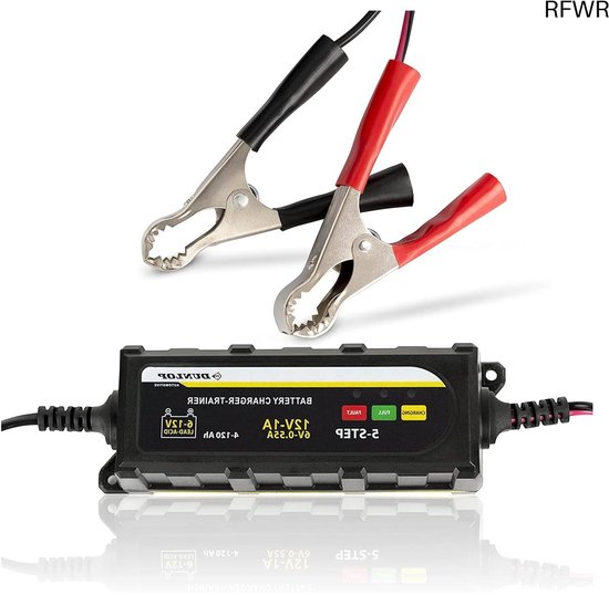 RFWR® Acculader met LED Display - Druppellader 12 Volt voor Auto, Motor ...