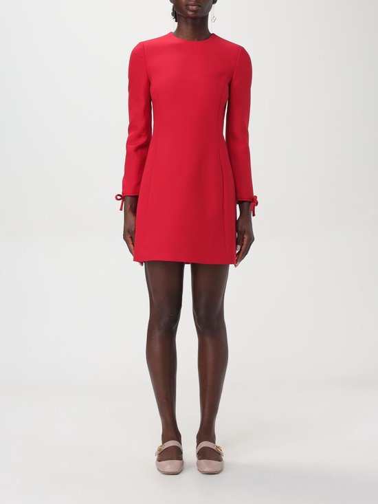 Mini Aline Dress with Tie Cuffs Wo - Red Dresses | bol