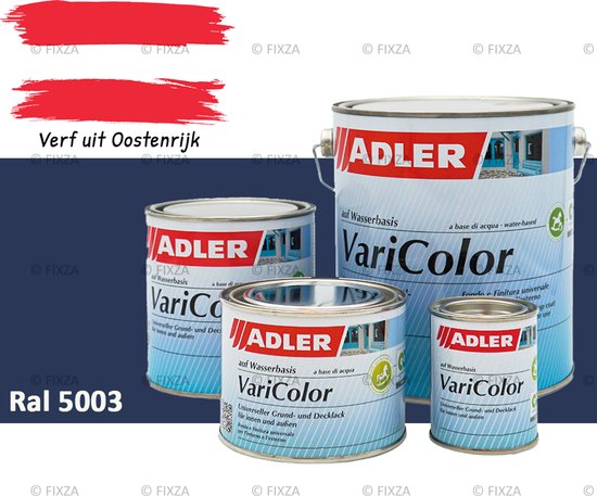 ADLER Varicolor Lakverf RAL 5003 - Saffierblauw 750 ml – 2-in-1 ...